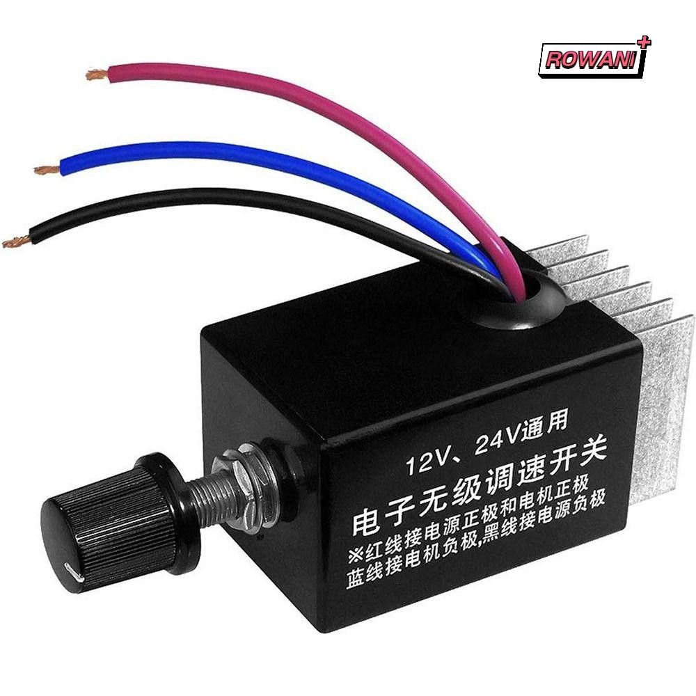 ROWAN1 Motor Speed Controller, Black 10A Regulation Switch, Electronic ...
