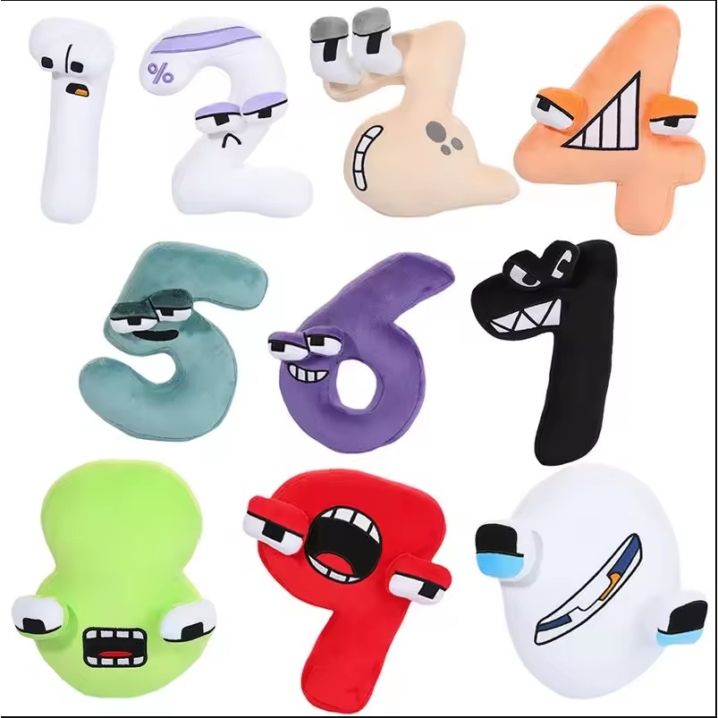 20cm Alphabet Lore Plush Digital Series Numbers Plush Pillow for Kids ...