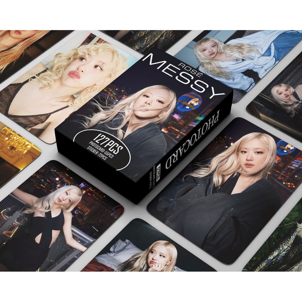 55pcs BP ROSE MESSY Lomo Cards Jennie Ruby Lisa Alter Ego BORN AGAIN ...