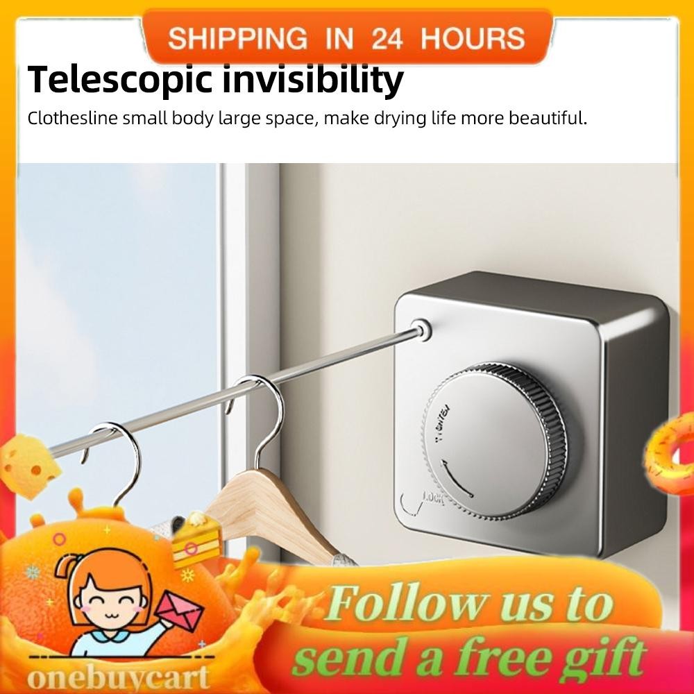 onebuycart-ph Hidden Retractable Clothesline Outdoor Indoor 13.78 Feet ...