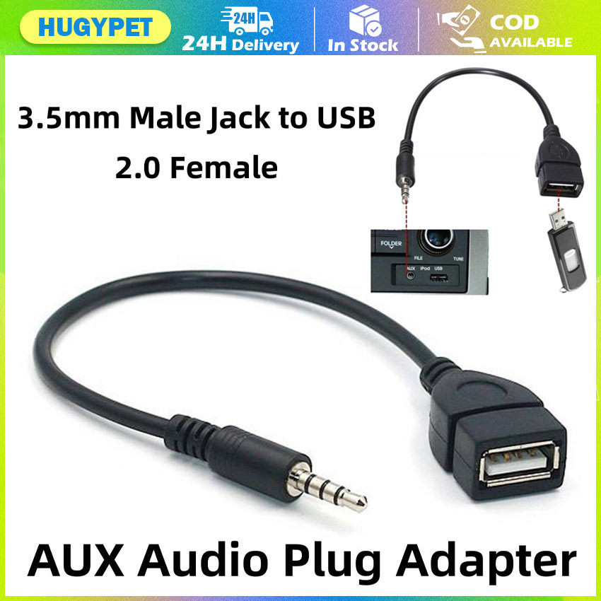 3.5mm Car AUX Audio Cable To USB Audio Cable for Play Music Car Audio ...