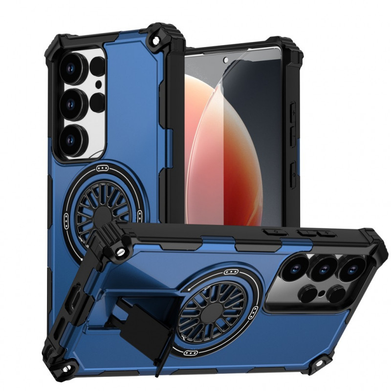 Military Armor Hidden Fold Stand Magnetic Rotating Gyro Case For ...