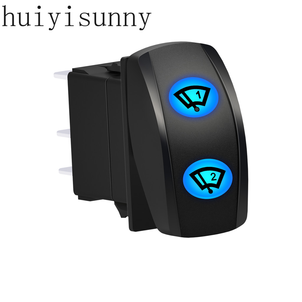 HYS WINDSHIELD WIPER Rocker Switch DPDT 3 Position 2 In 1 Window Washer ...