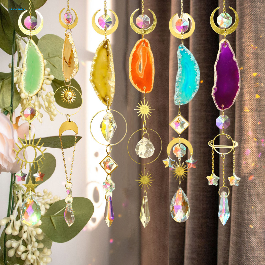 Light Reflection Ornament Fake Crystal Ornament Natural Stone Sun ...