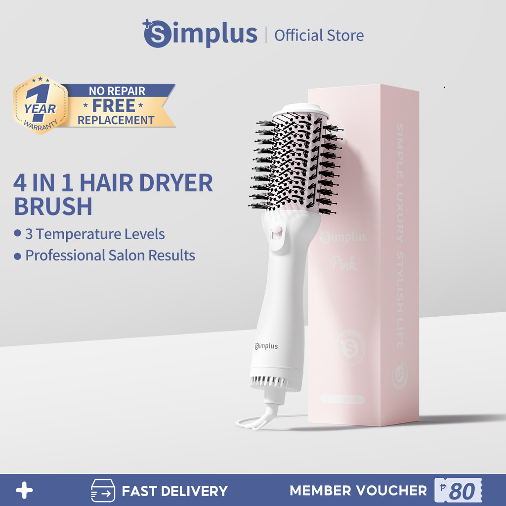 Simplus Hot Air Brush Comb Hair Brush Blower Electric Hair Dryer ...
