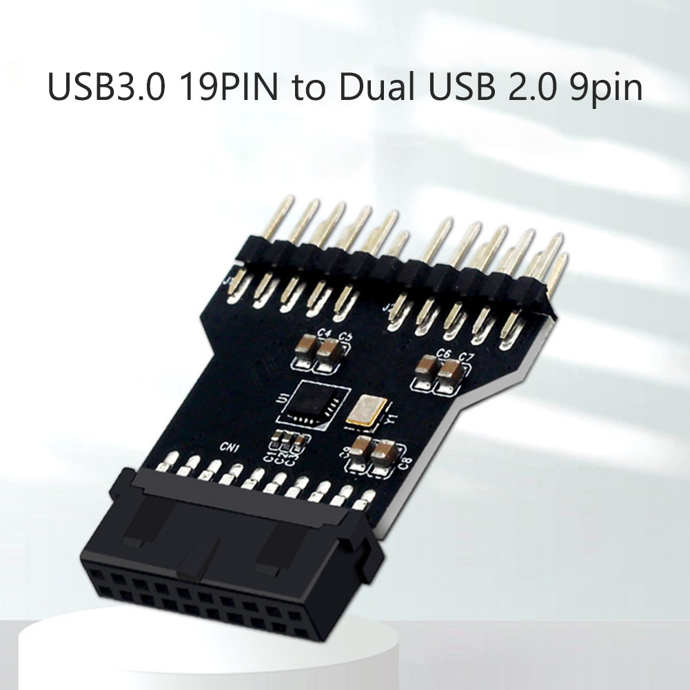 USB 3.0 19PIN To USB 2.0 9PIN Header Splitter Adapter 1 To 2 Extension ...