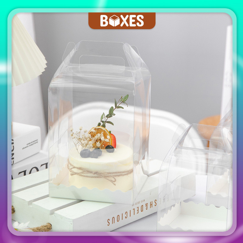 Transparent tart Cake box mica box Gable Mica Box/ Transparent Mica Box ...
