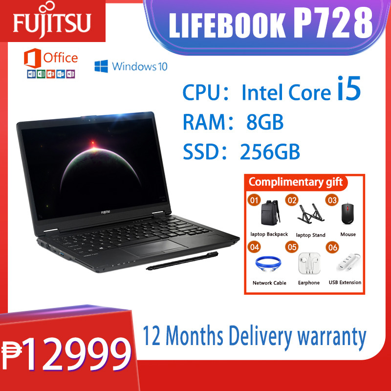 Fujitsu Lifebook P728 laptop Intel Core i5 8th Gen RAM 8GB SSD 128GB ...