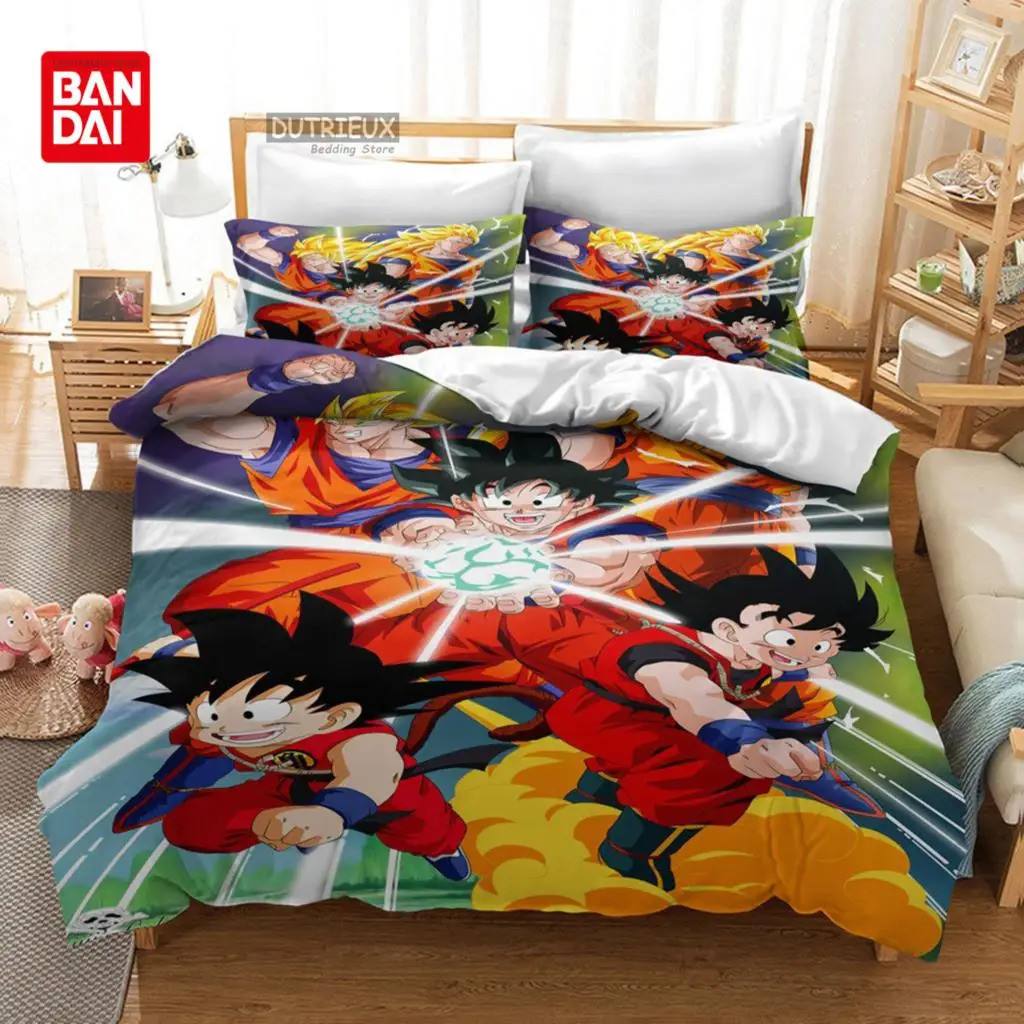 Bandai Animie Dragon Ball Bedding Set Goku Duvet Cover Quilt Cover ...