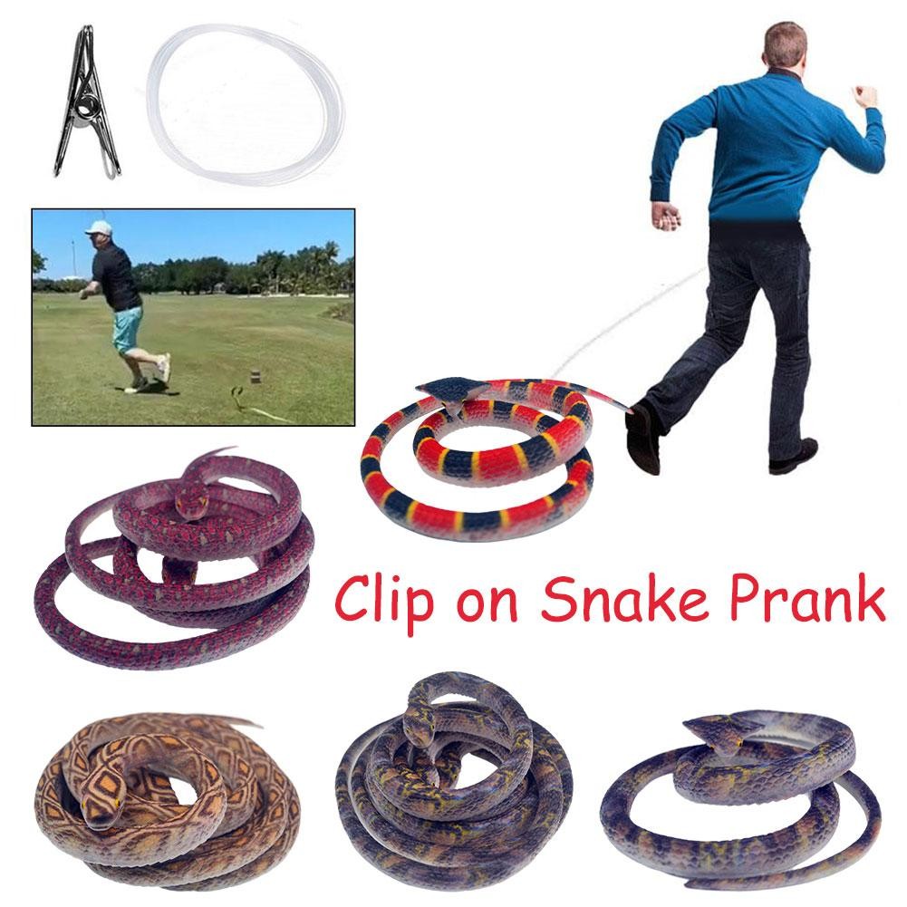 Simulation Snake With Clip String Realistic Snake Prank Golf Fake Snake ...