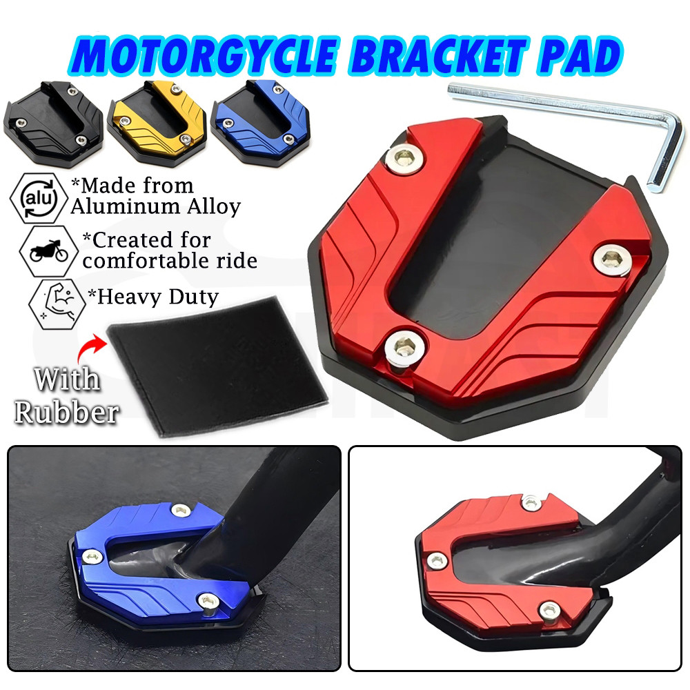 Motorcycle Universal Kickstand Extender Foot Side Stand Pad Support ...