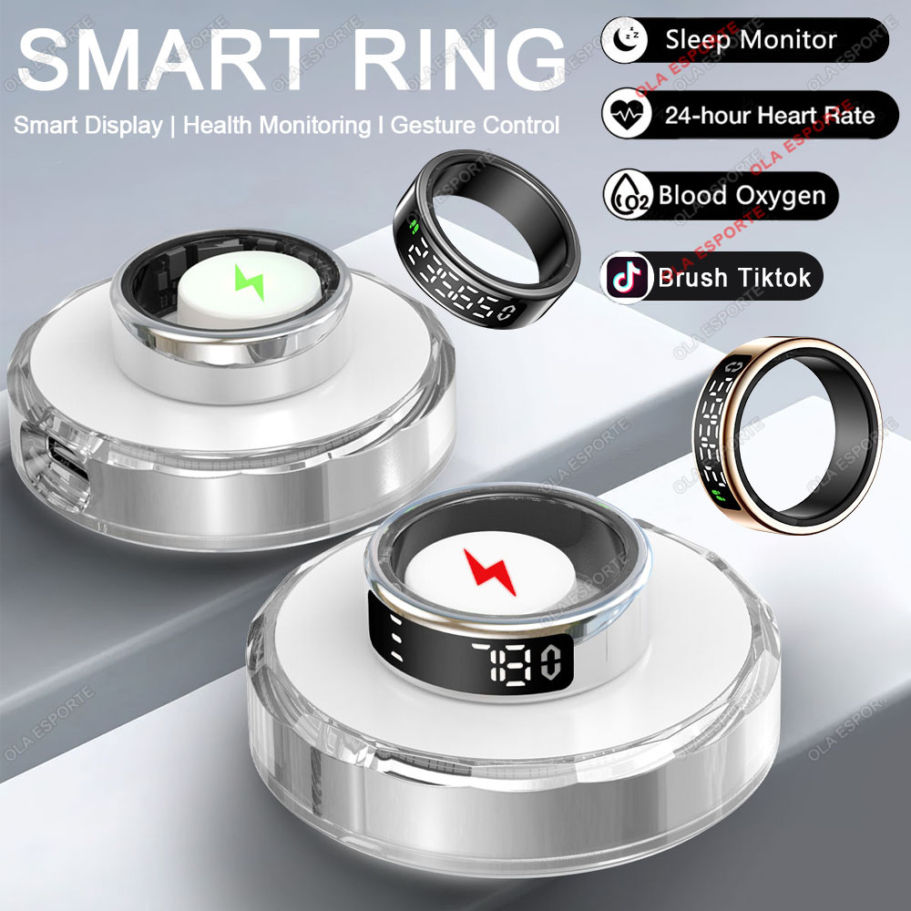 For Xiaomi Smart Ring Display Screen Touch Health Monitor Gesture Swipe ...
