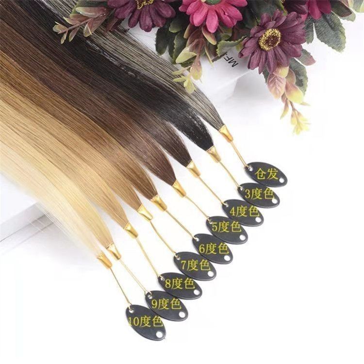 Real hair tie hair bundle Hairdressing test dyeing test experiment hair ...