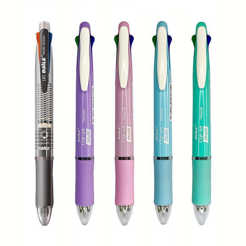 1 piece, 5-color ballpoint pen, 4-color 0.7mm ballpoint pen+mechanical ...