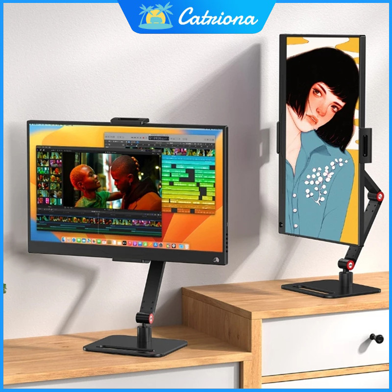 Adjustable 360° Swivel Bracket Portable Monitor Stand Tablet Holder ...