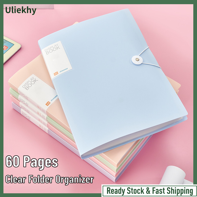 Uliekhy Clear Book Long Clear Folder Document Organizer Presentation ...