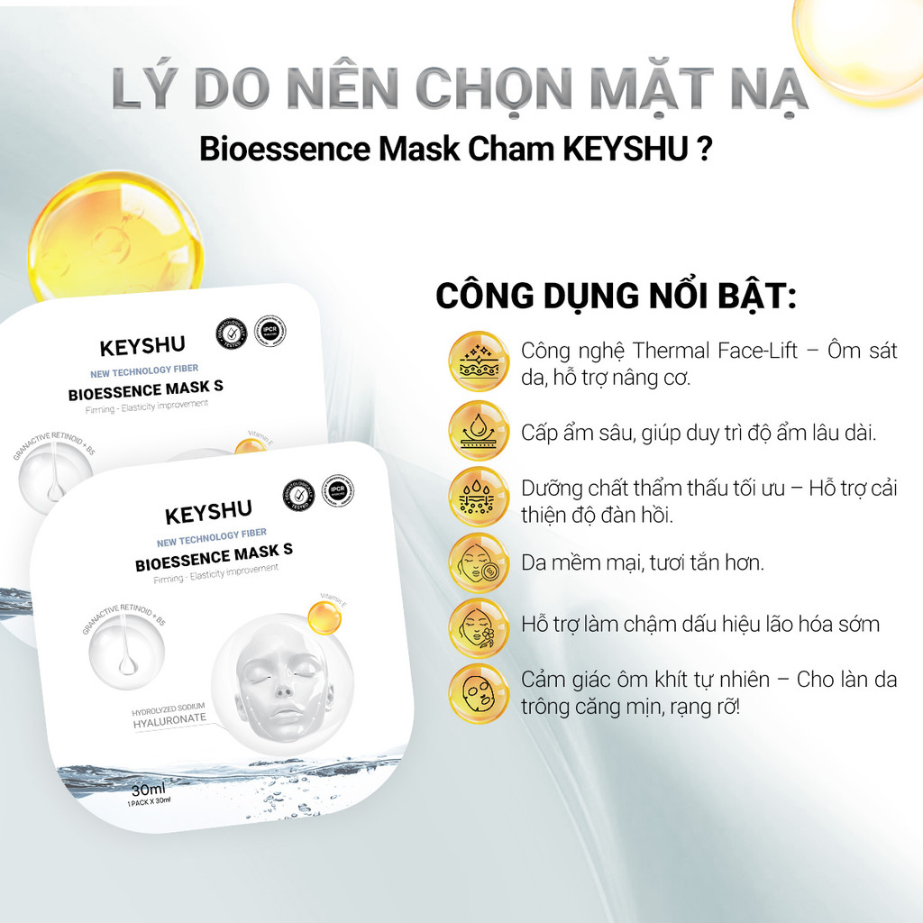 Bioessence Mask S KEYSHU Lifting and Firming Mask 30ml | Shopee Philippines