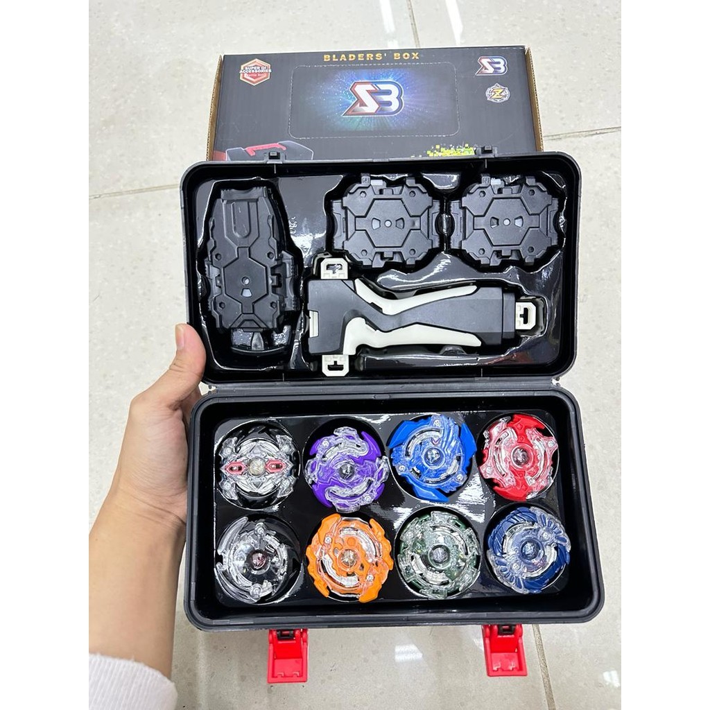 BEYBLADE SET IN BOX 2 LAUNCHER+handle+launcher tali 8pcs bayblade AND 1 ...