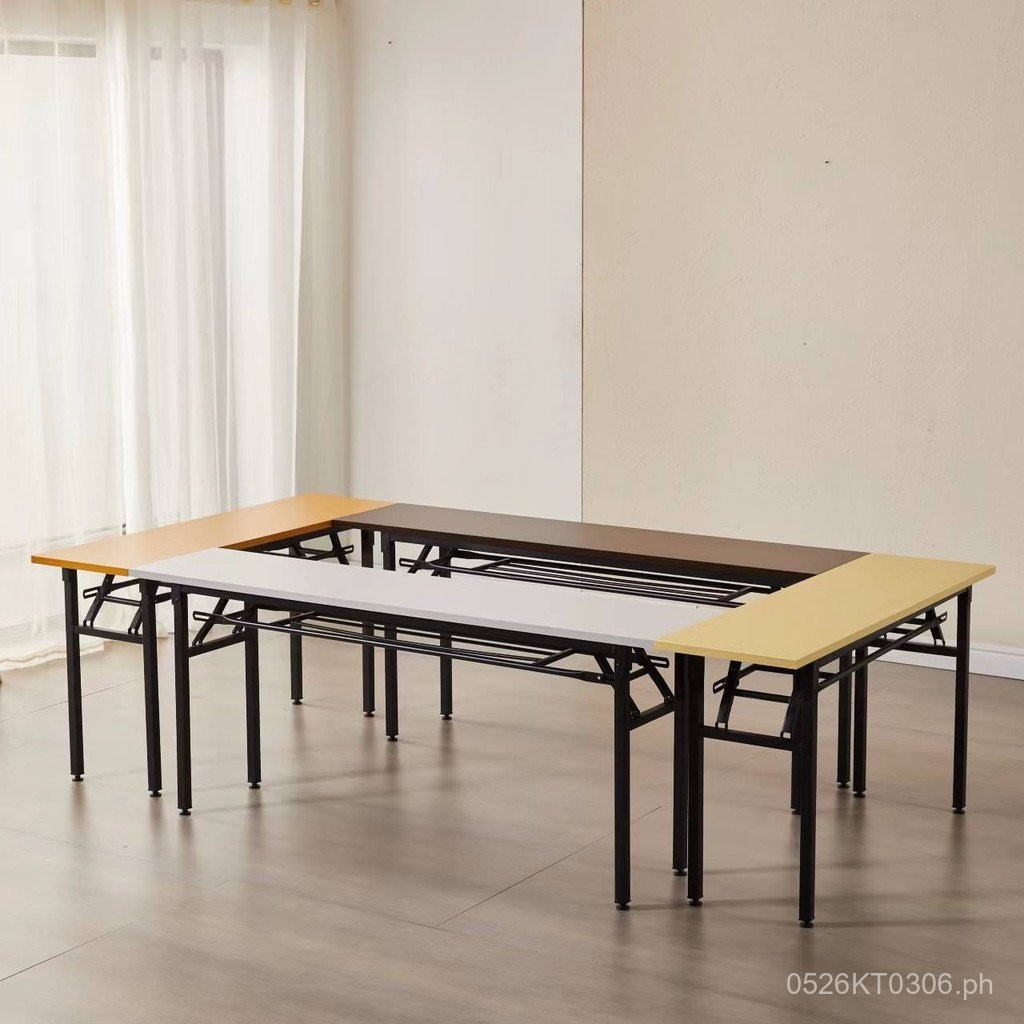 Long Simple Conference Table Steel Wood Sign-in Home Desk Chair Folding ...