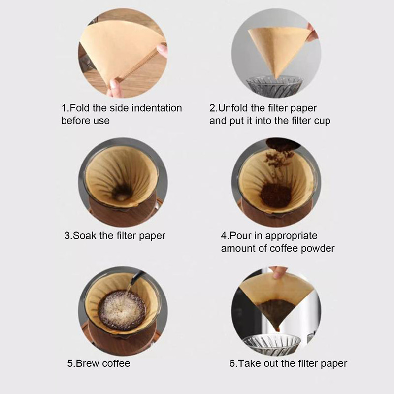 Sector Unbleached Off Natural Brown Hand Drip Coffee Filter Paper 100 ...