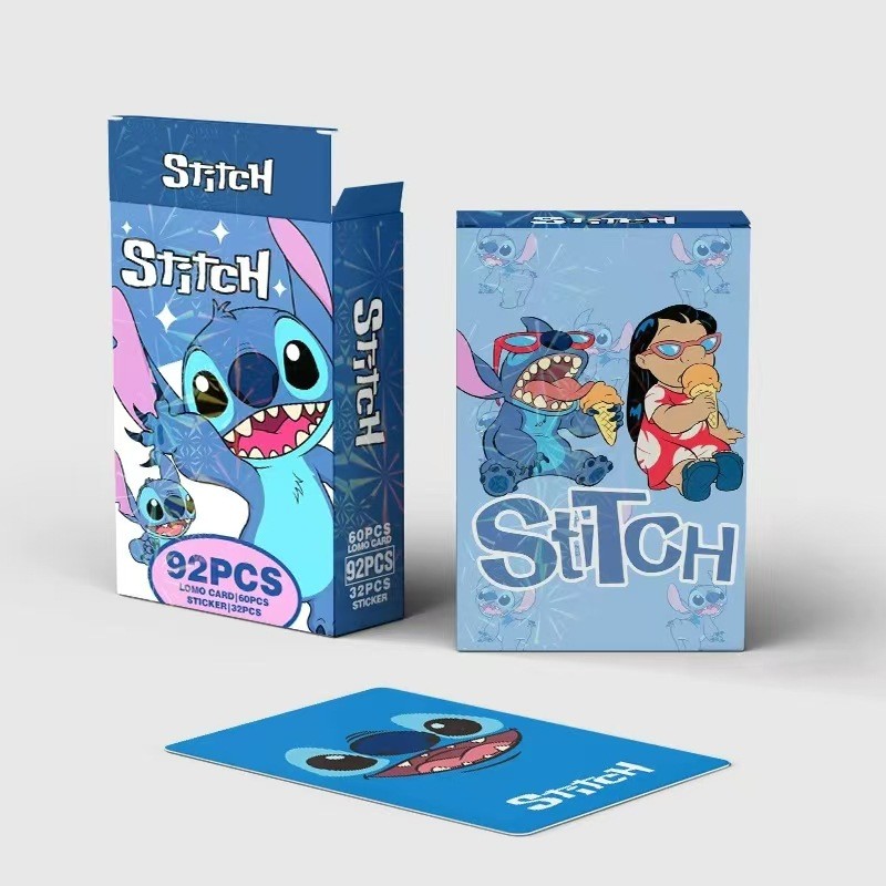 Lilo & Stitch 92pcs Cartoon Peripheral Cards and Stickers Stitch ...