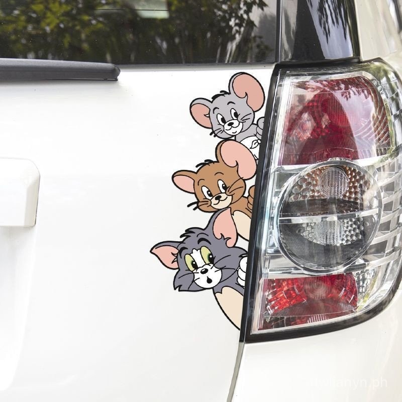 Tom and Jerry Car Stickers Creative Cartoon Car Window Stickers ...
