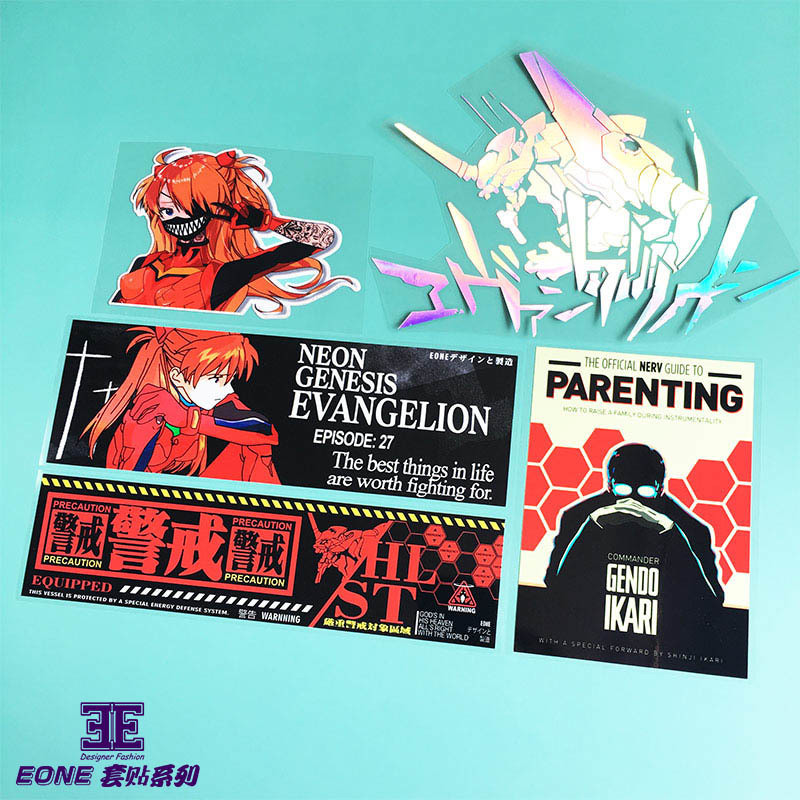 EONE Sticker Set EVANGELION EVANGELION No. 1 Machine Asuka Car Sticker ...
