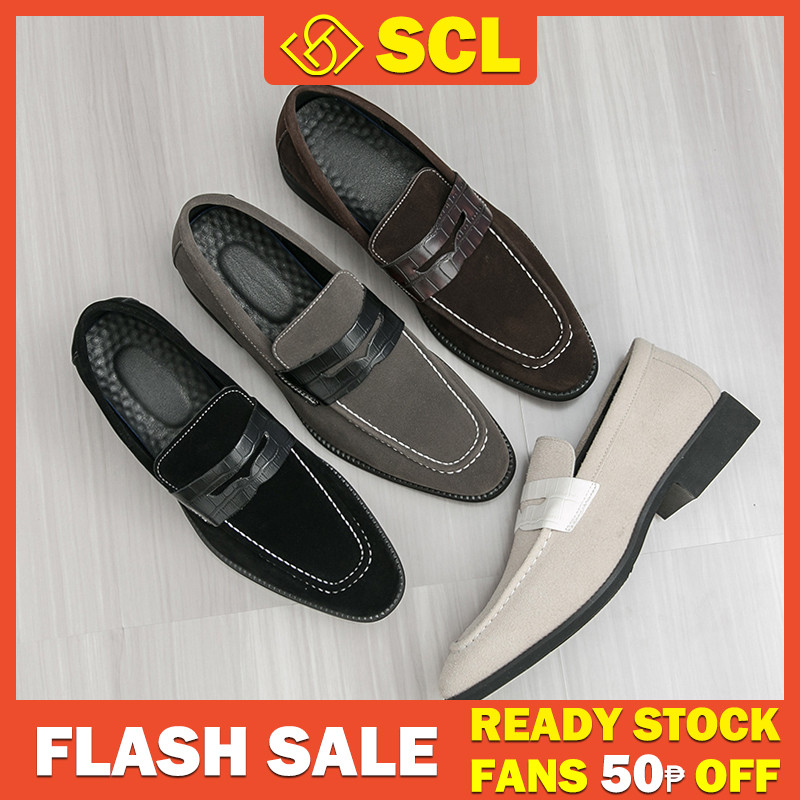 SCL 4 Colors Casual Round Toe Men's Loafers Big Size Leather Shoes 38 ...