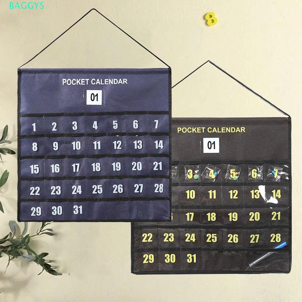 BAGGYS Wall Mounted Calendar Organizer, Non-woven Fabric Reusable Wall ...