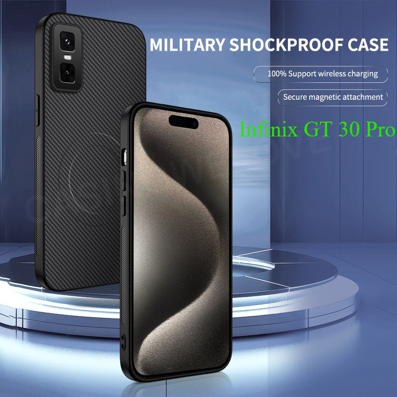 For Infinix GT 30 Pro 5G 2025 Carbon Fiber Pattern Magnetic Phone Case ...