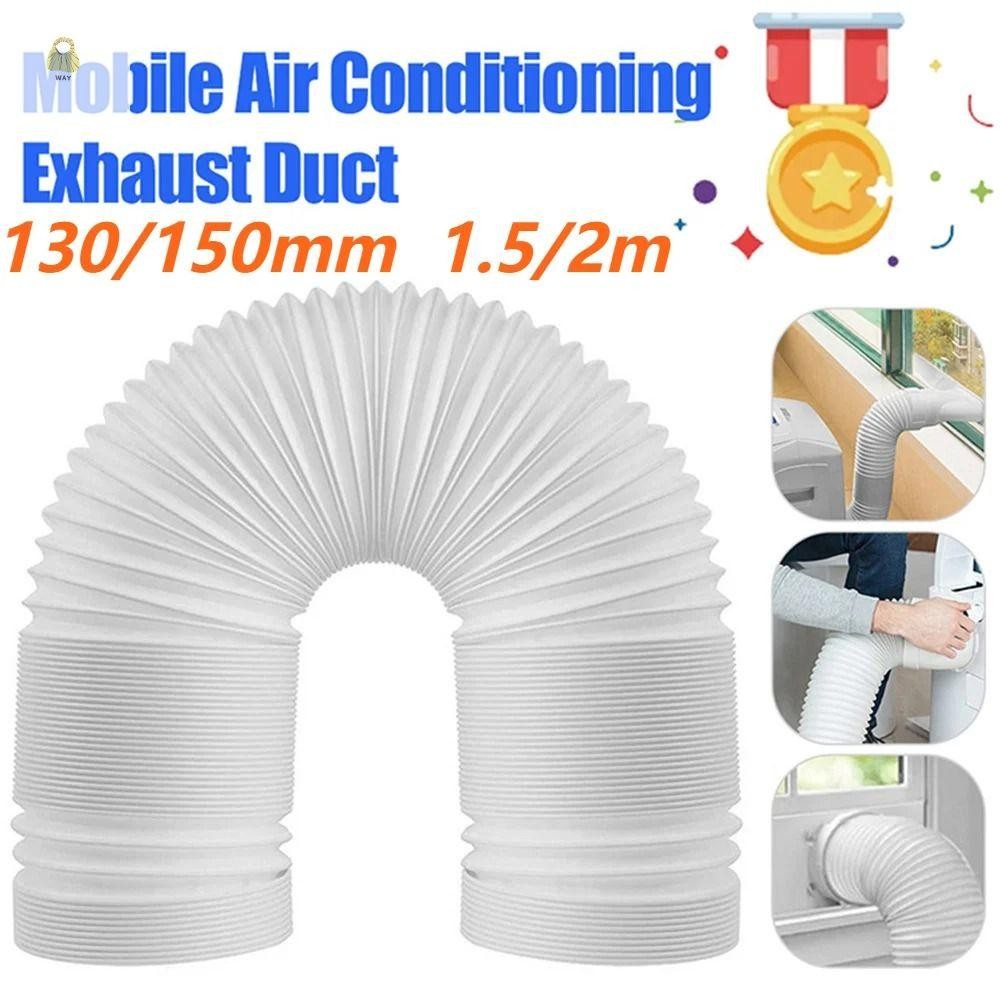 WAY 130/150mm Duct Extension Pipe, PP Flexible Telescopic Air ...