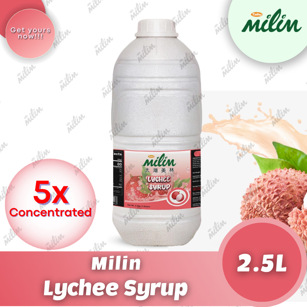 MILIN Highly Concentrated Lychee Syrup 2.5kg/1.9Liters | Shopee Philippines