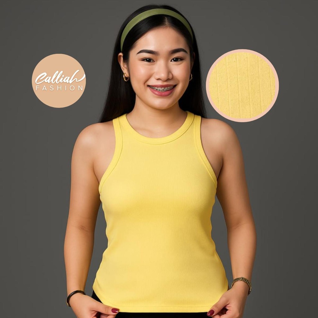 CALLIAH FASHION RIBBED HALTER TOP FOR WOMEN SOFT KNIT FULL LENGTH ...