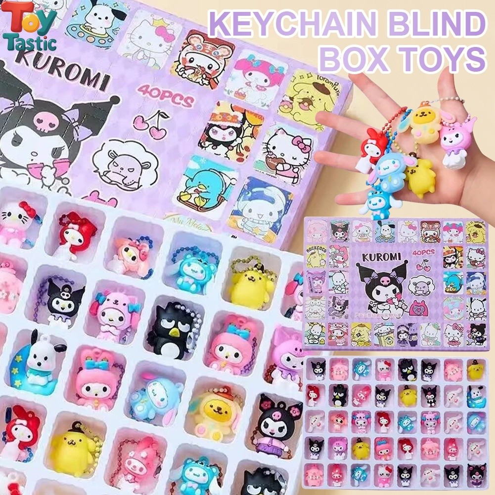 40 Holes Kuromi Keychain Blind Box Cute Cartoon Keychain Blind Box Toy ...