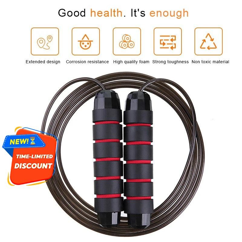 Tangle-Free Jump Rope, Fast-Action Ball Bearing, Steel Cable Mechanics ...