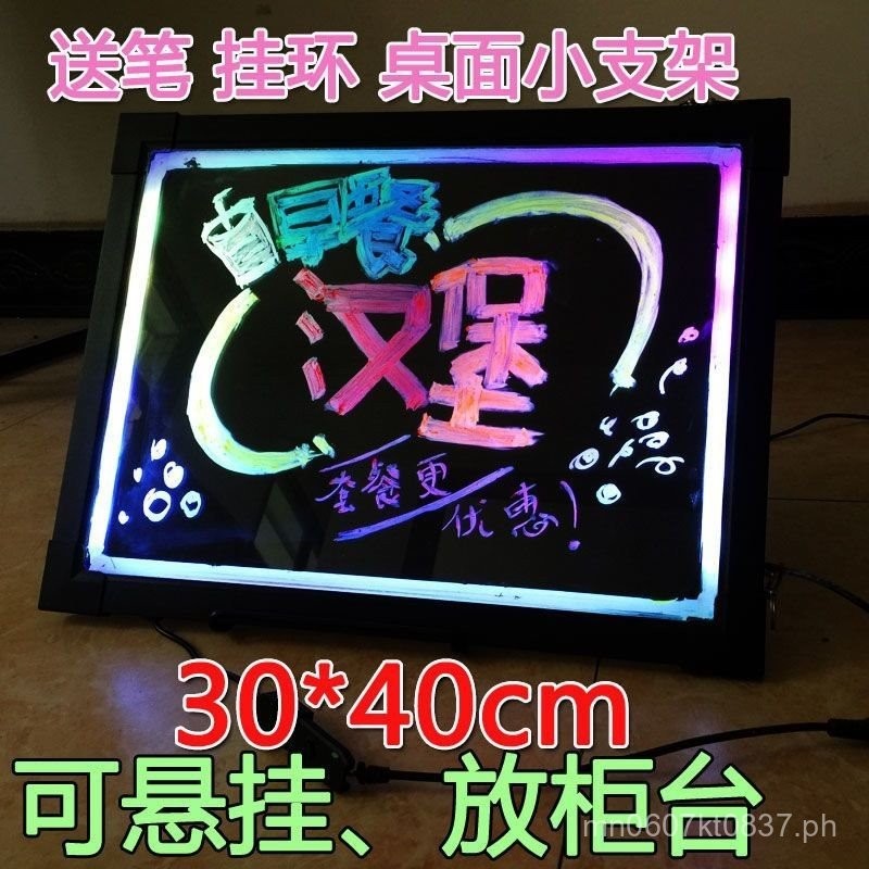 Electronic Light-up Message Board Small Blackboard Writing Board Bar ...