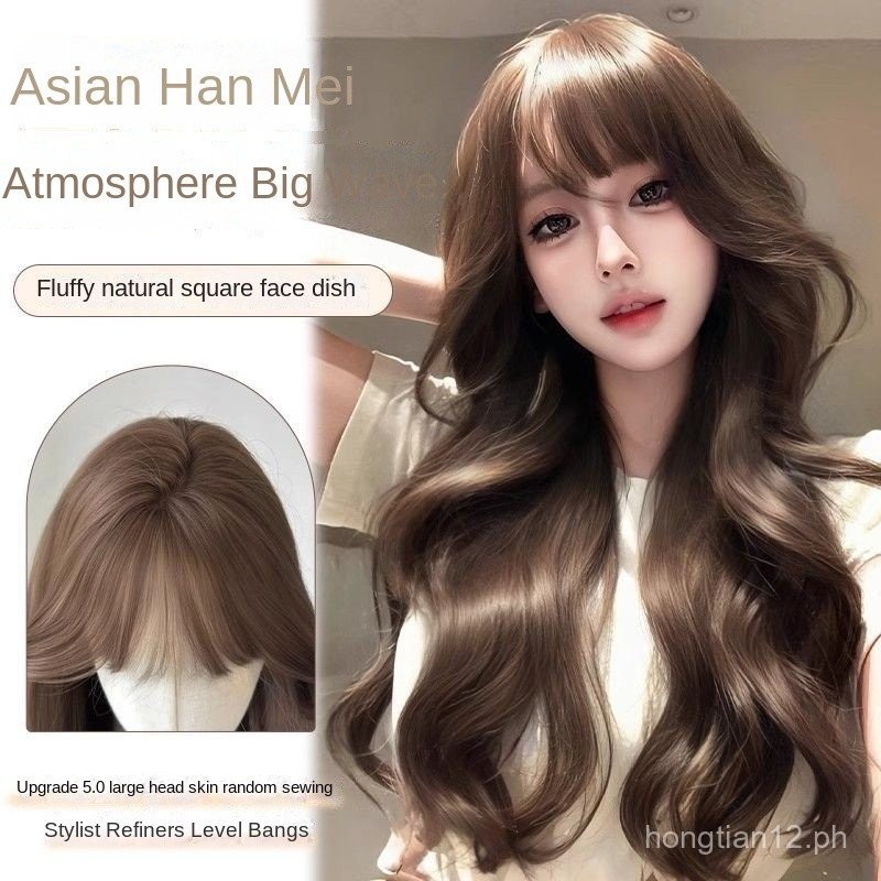 Asian Korean Girl Wig Full Head Wig for Women Realistic Large Scalp Big ...
