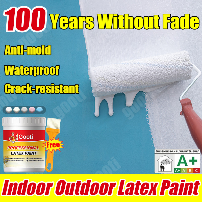 1000G Free Brush GOOTI Latex Paint For Indoor Outdoor Cement Wall ...