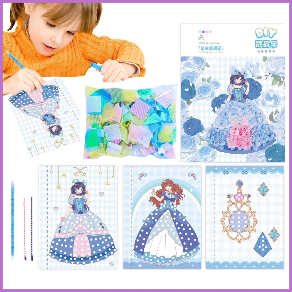 Puncture Painting For Kids Dress-Up Princess Drawing Activity Book ...