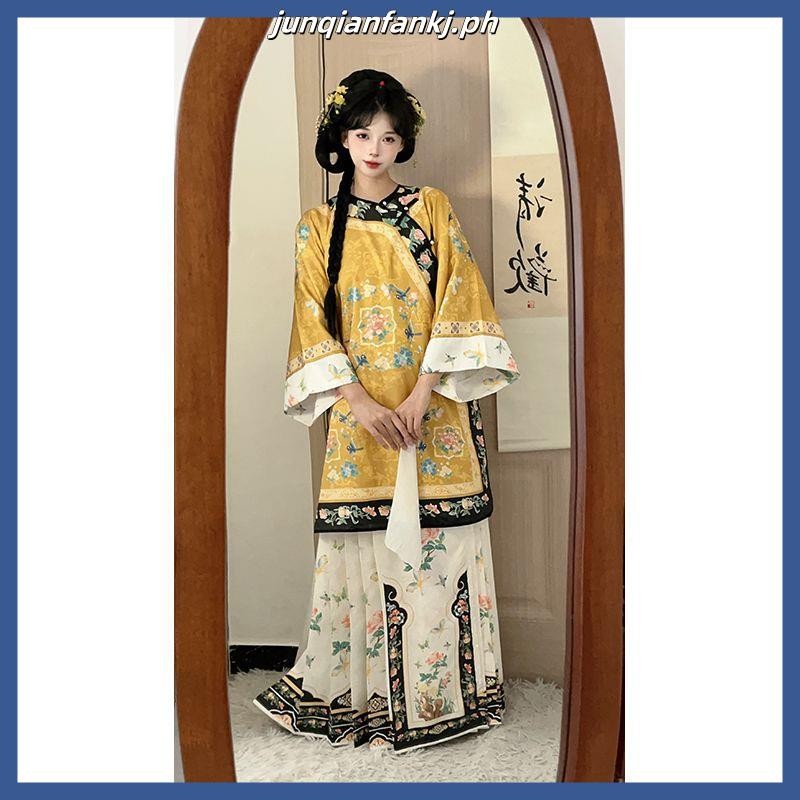 Shooting Exotic Original Qing Han Female Hanfu Diagonal Round Neck ...