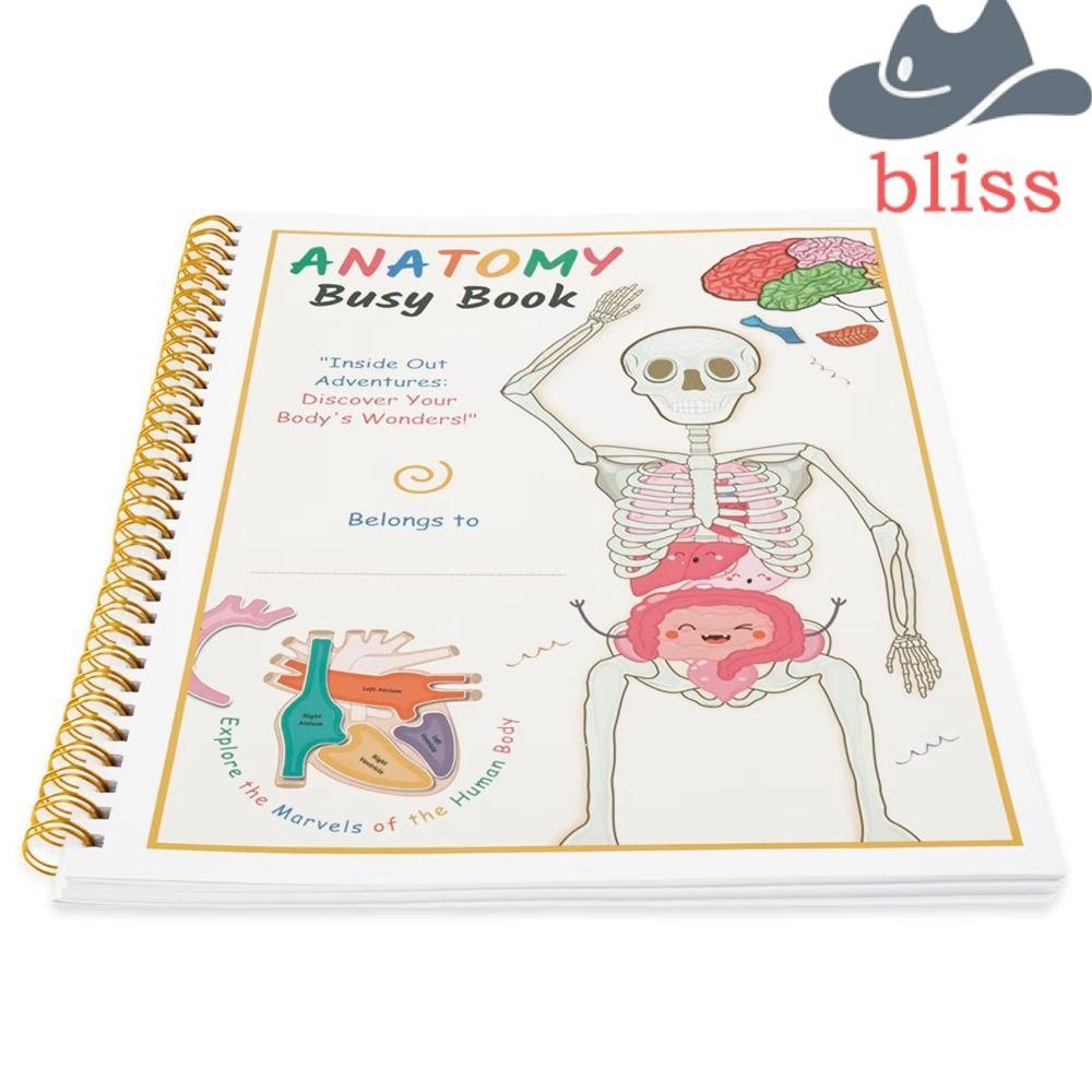 BLISS Human Anatomy Quiet Book, Paper Early Learning Human Organ Match ...
