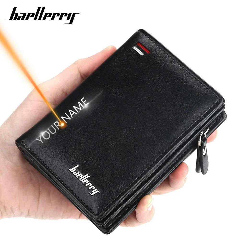 Personalised Name Engraving Zipper Wallets Multi-card Holder Money Clip ...