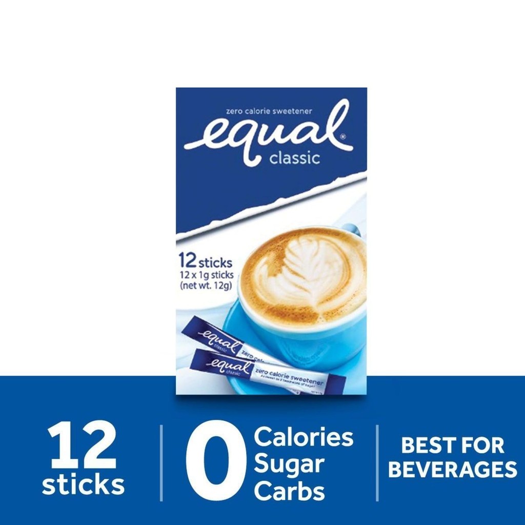 Equal Classic Zero Calorie Sweetener 12 Sticks - 1 Box (Sugar ...