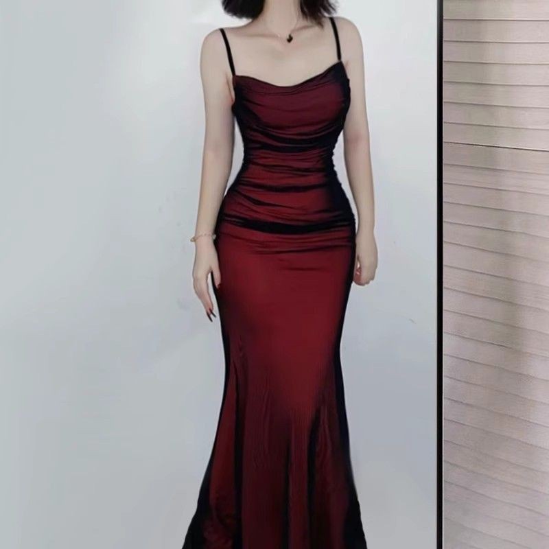 Korean Black-Red Elegant Bodycon Evening Cocktail JS Prom Dress 003 ...