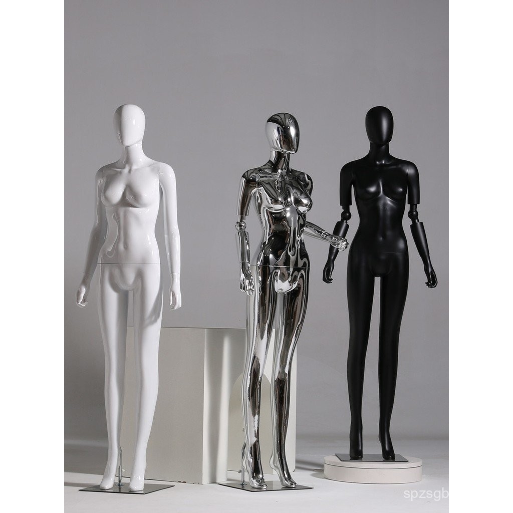 Clothing Store Matte Black Mannequin Props Women's Full Body Display ...