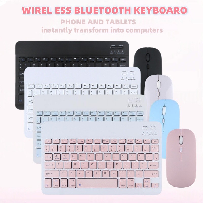 10inch Mini Wireless Keyboard And Mouse Wireless Bluetooth Suitable for ...