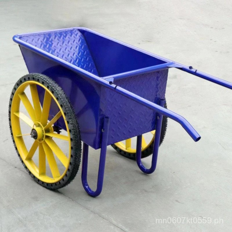 Heavy-Duty Construction Wheelbarrow Cart for Home Use, Two-Wheel Labor ...