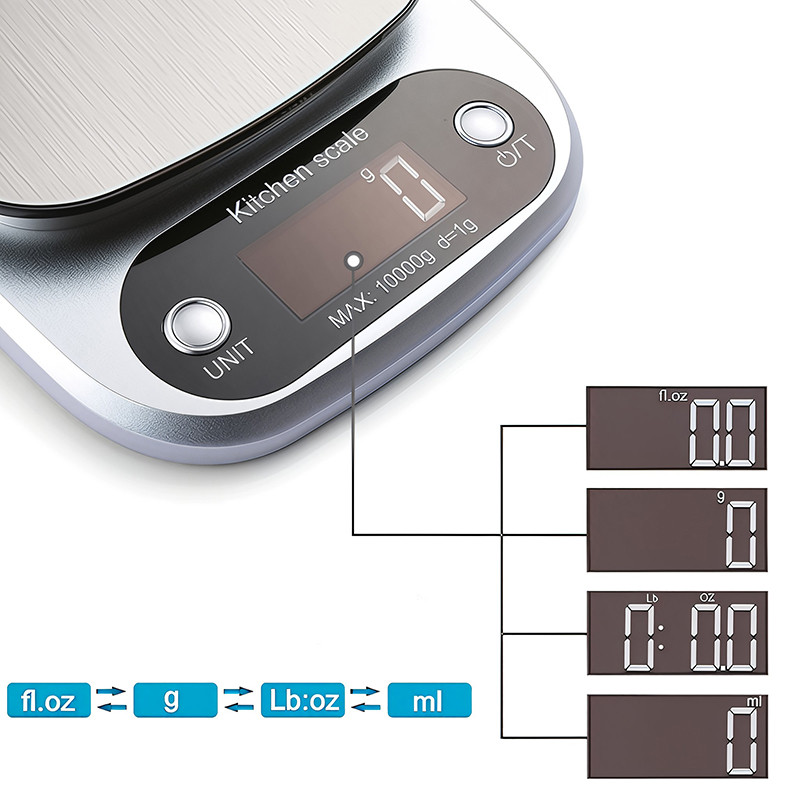 10kg/1g Digital Scale Stainless Steel Keyboard waterproof kilogram ...