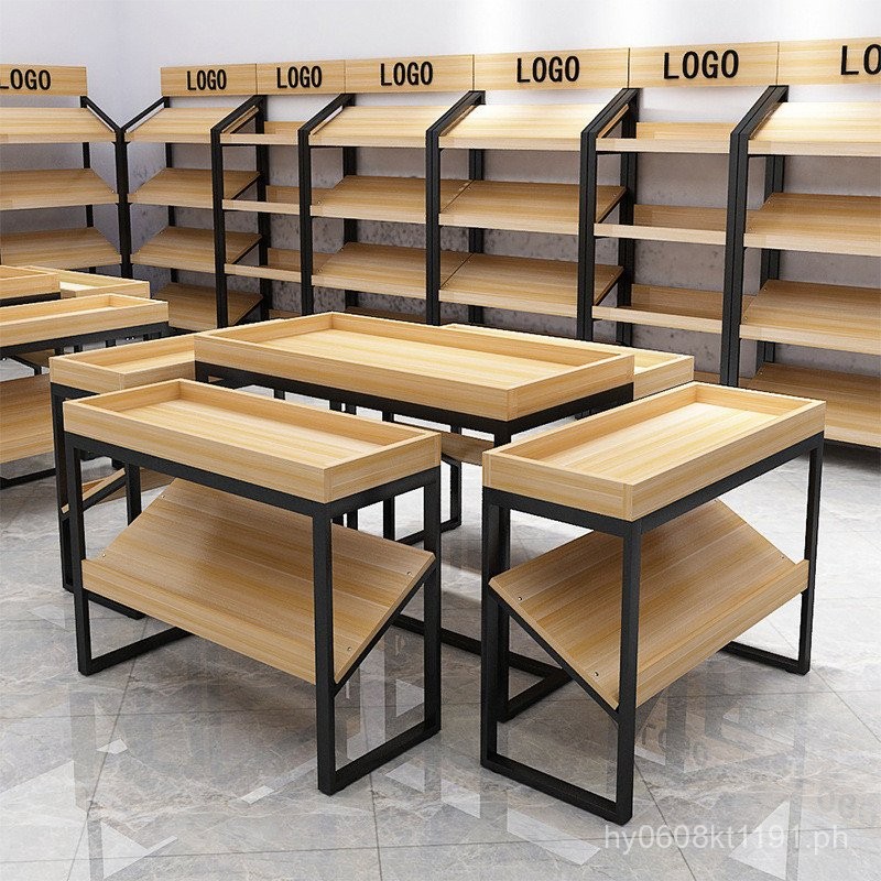 Mall Fruit Clothing Gift Display Rack Island Cabinet Flowing Table Wine ...