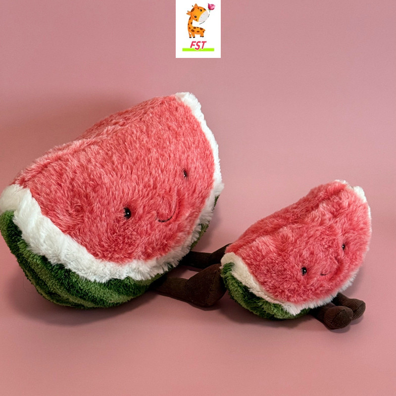 FST In Stock Fun Watermelon Plush Toy, Cute Watermelon Plush Toy ...